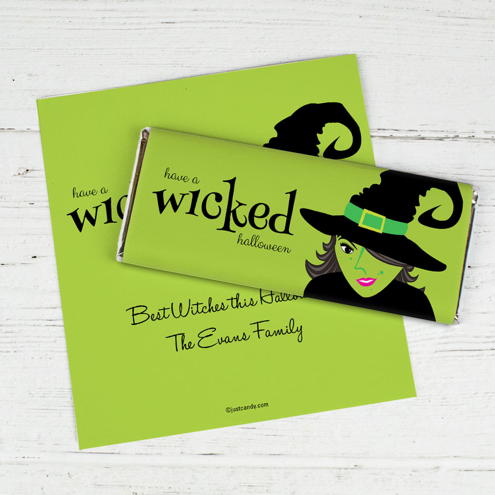 Halloween Party Favors: A Wicked Witch Custom Candy Bar Wrappers ...
