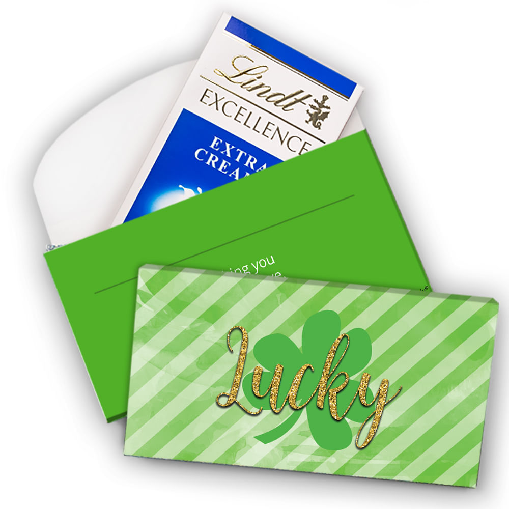 Deluxe Personalized St. Patrick's Day Stripes Lindt Chocolate Bar in ...