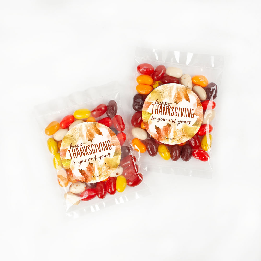 Personalized Thanksgiving Falling Into Autumn Candy Bags with Jelly ...