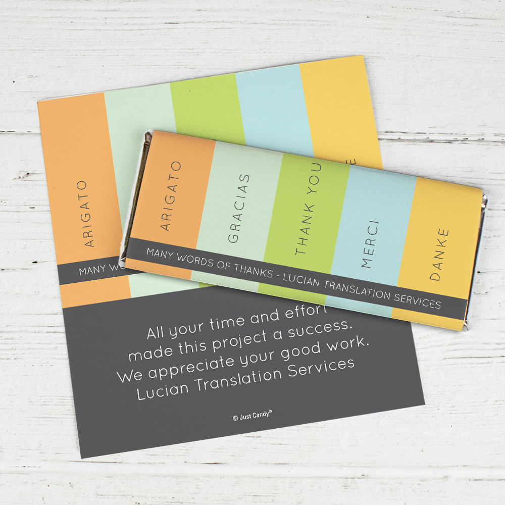 Thank You Chocolate: A World of Thanks Personalized Candy Bar Wrappers ...