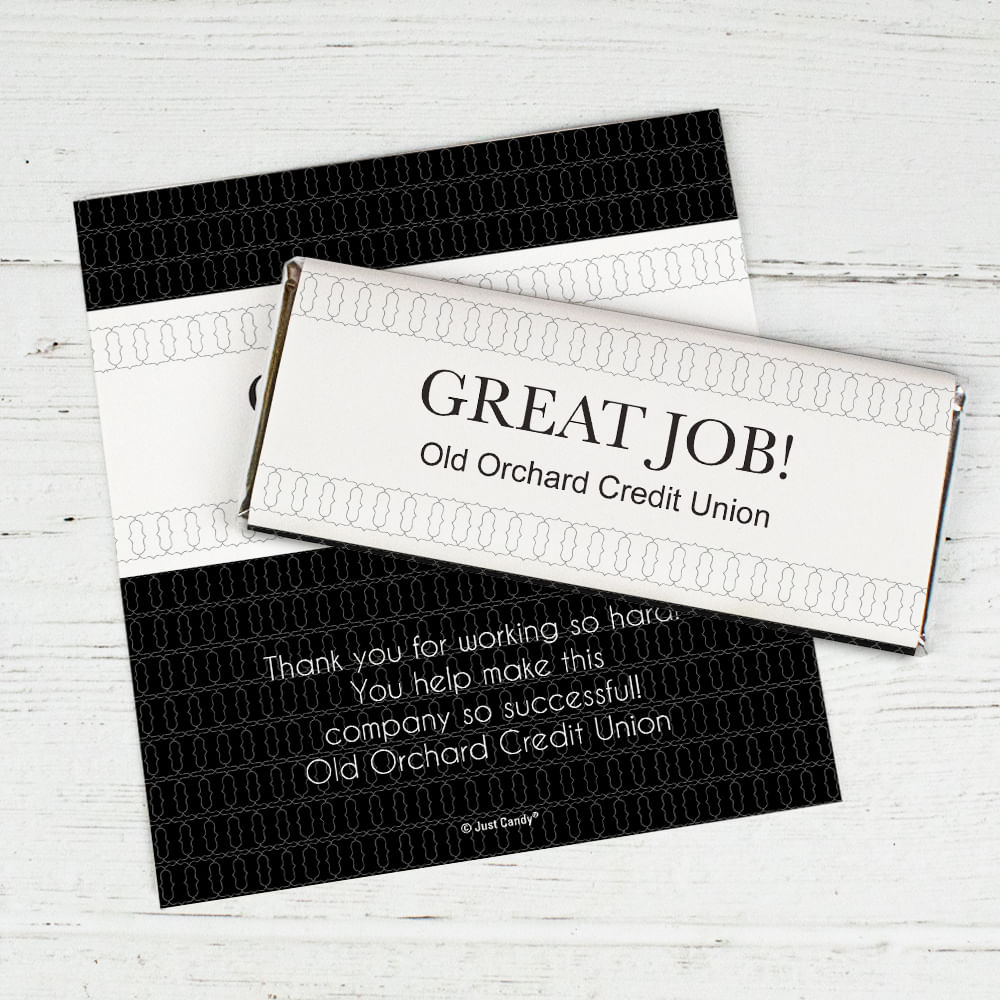 Personalized Thank You Great Job Chocolate Bar Wrappers - Whcandy.com