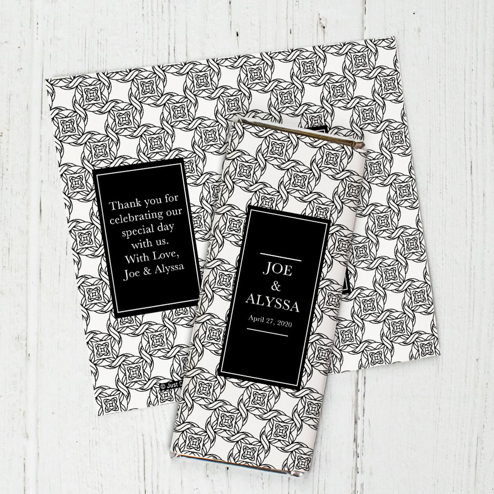 Personalized Chocolate Bar Wrappers Love Knots Wedding Favors - Whcandy.com