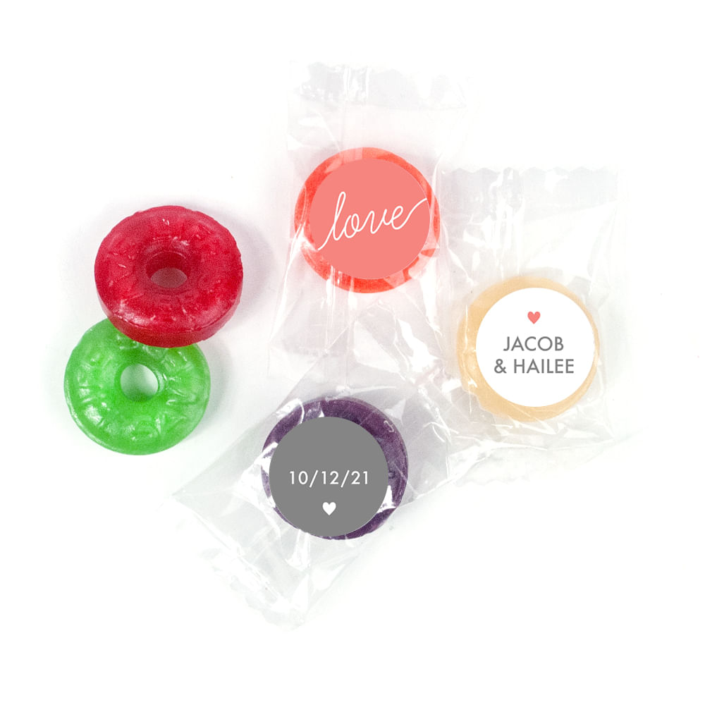 Personalized Everlasting Love LifeSavers 5 Flavor Hard Candy - Whcandy.com