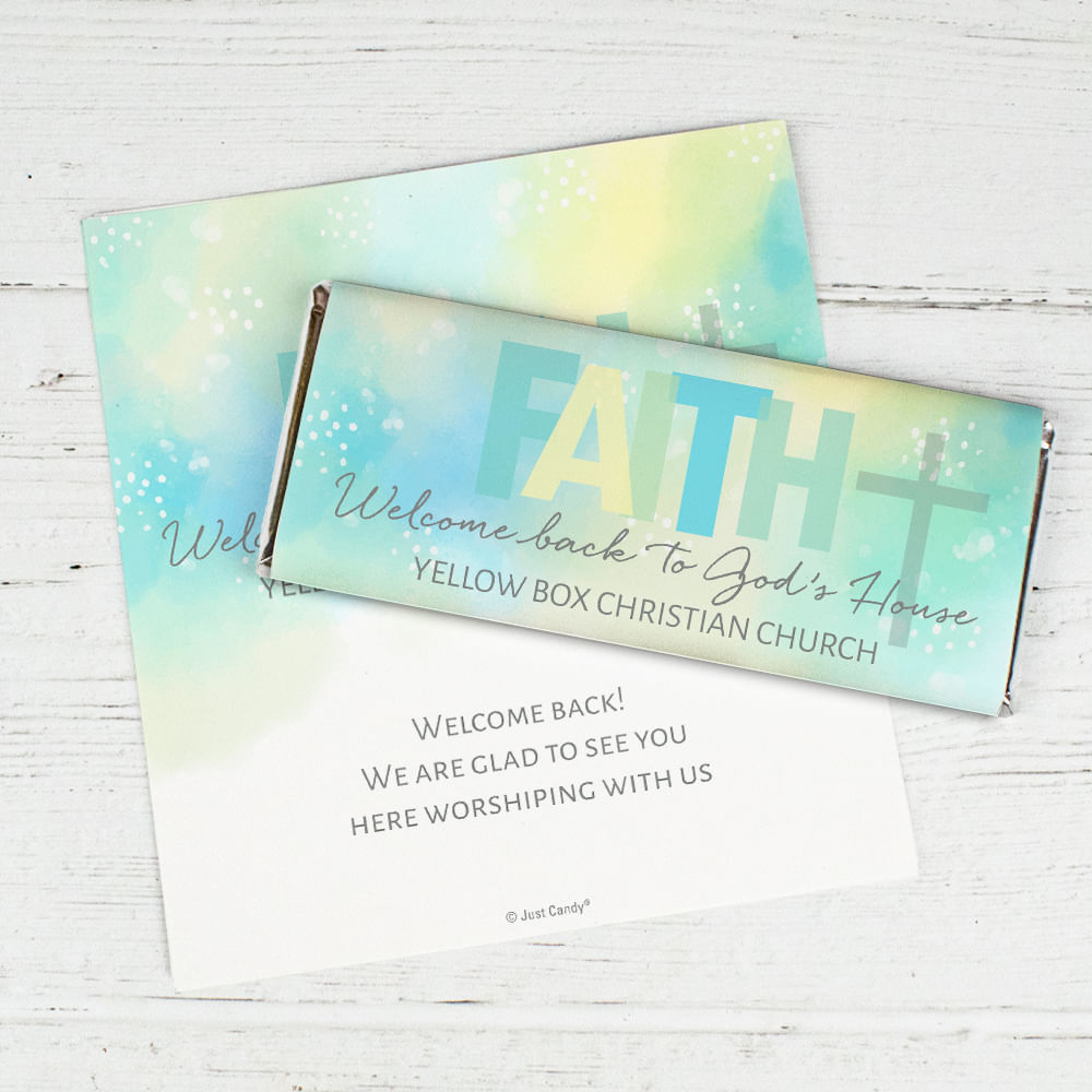 Personalized Religious Candy Faith Welcome Back Chocolate Bars ...