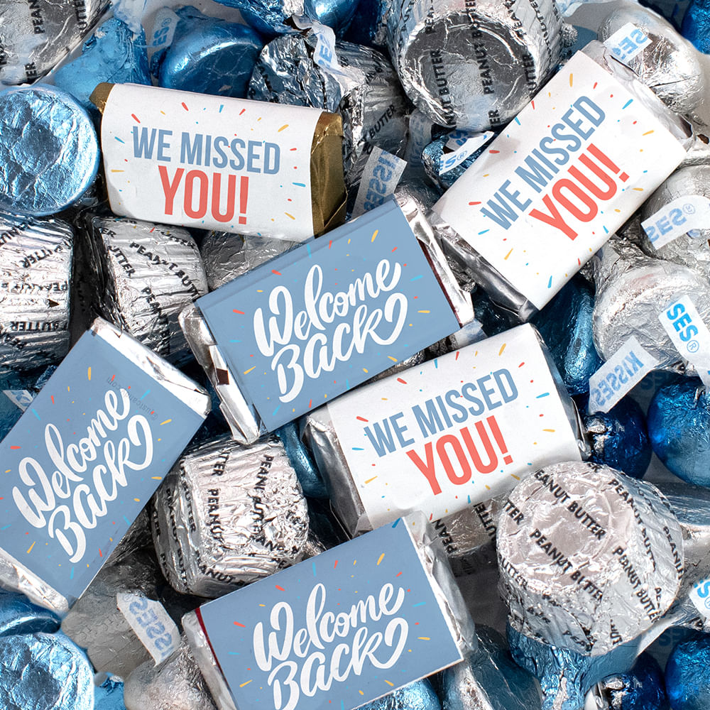 Welcome Back Thank You Candy Hershey's Miniatures, Kisses and Reese's ...