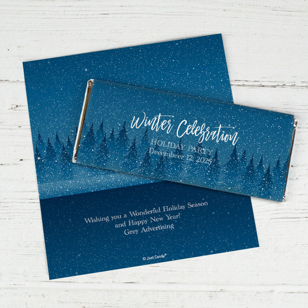 Personalized Chocolate Bar Wrappers Only - Winter Celebration Winter ...