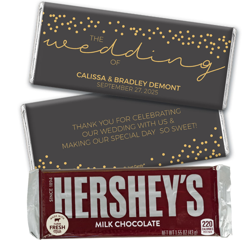 Personalized The Golden Wedding Chocolate Bar - Whcandy.com