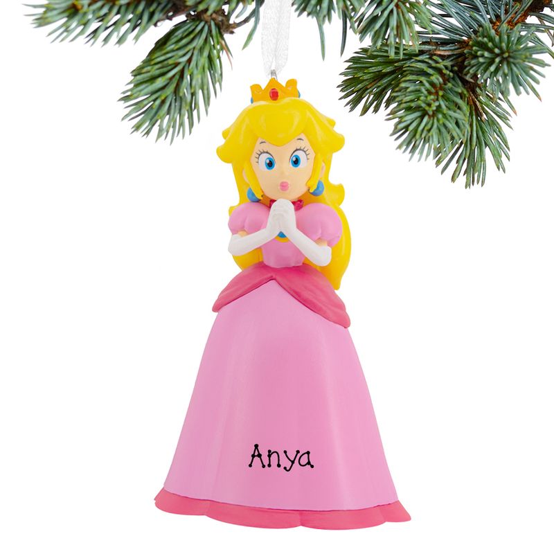Personalized Hallmark Princess Peach Holiday Ornament Whcandy