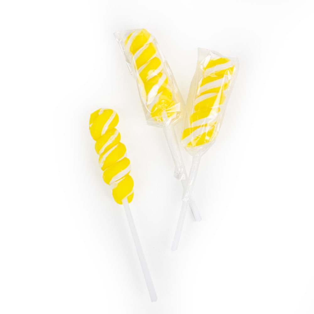 Yellow Twisty Pops - Whcandy.com