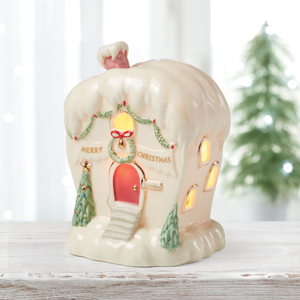 Lenox Grinch The House of J.P. Who Light up Tabletop Holiday Ornament Whcandy