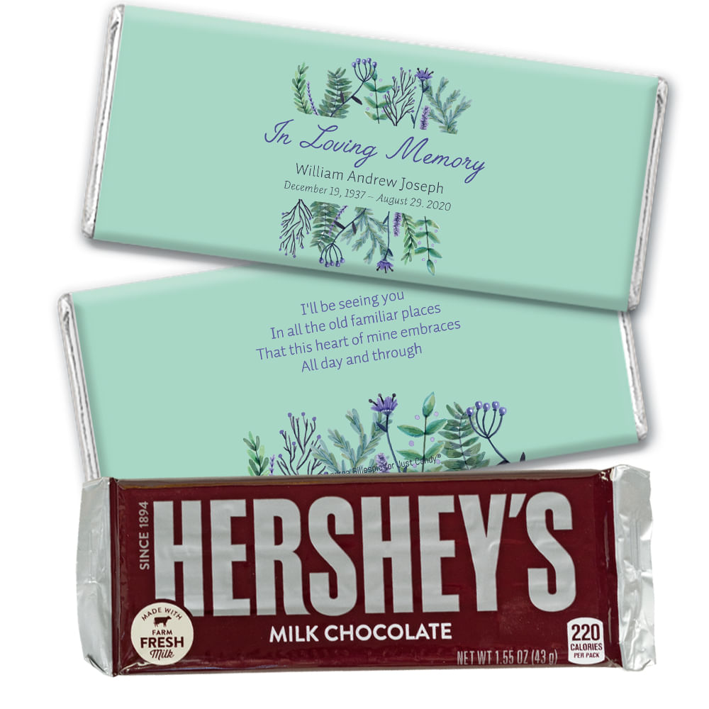 Personalized In Loving Memory Remembrance Hershey's Chocolate Bar ...