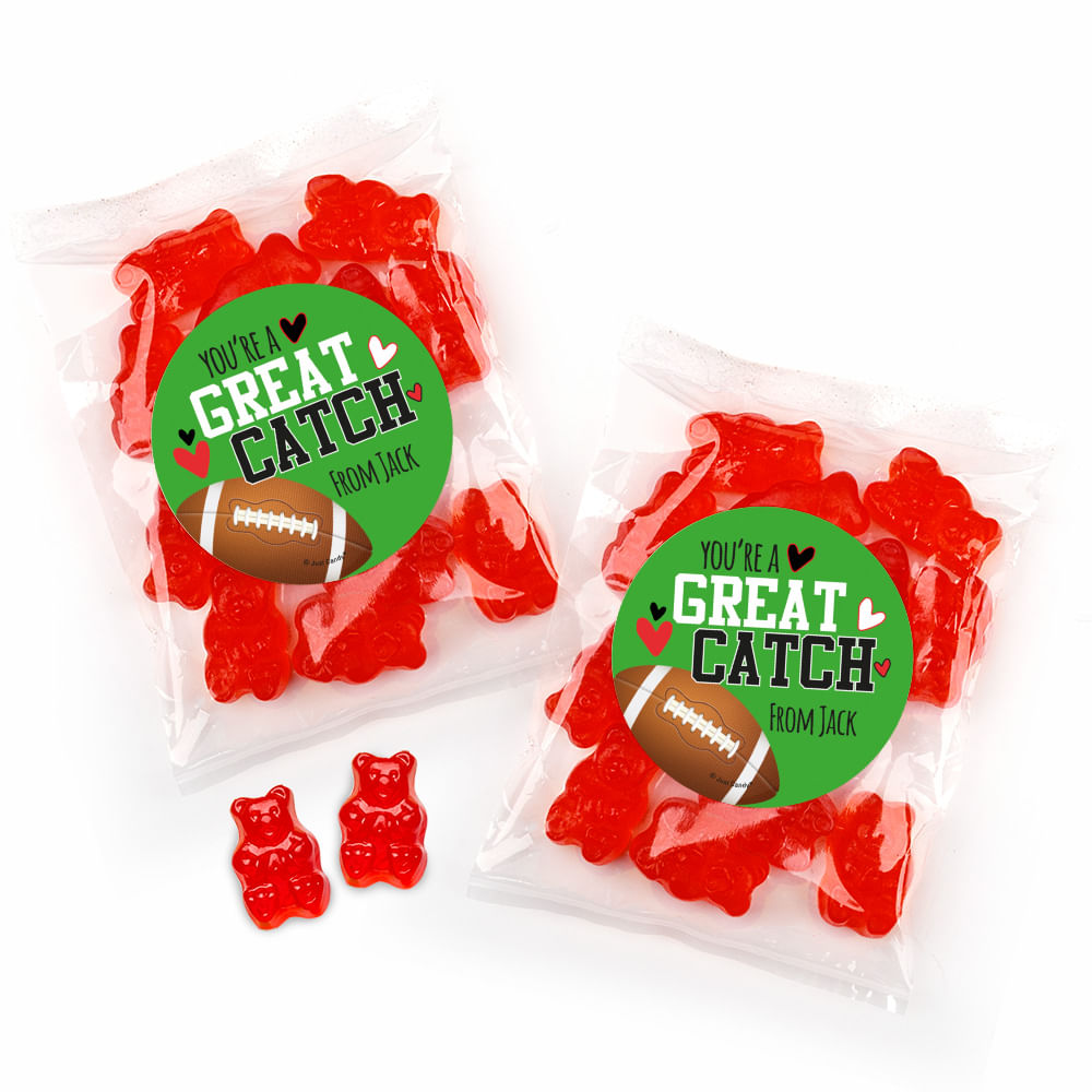 Personalized Valentine's Day Candy Bag with Gummy Bears - You're a ...
