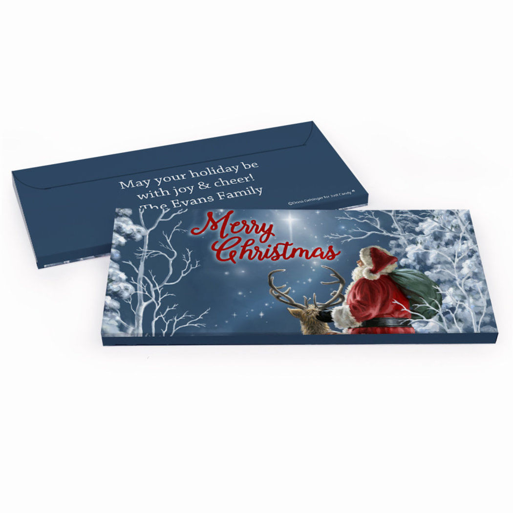 Deluxe Personalized Christmas Silent Night Santa Chocolate Bar in Gift ...