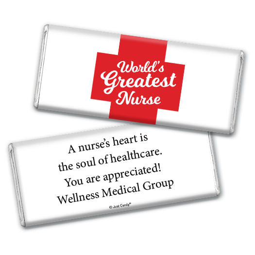 Personalized Red Cross Chocolate Bar Wrappers - Whcandy.com