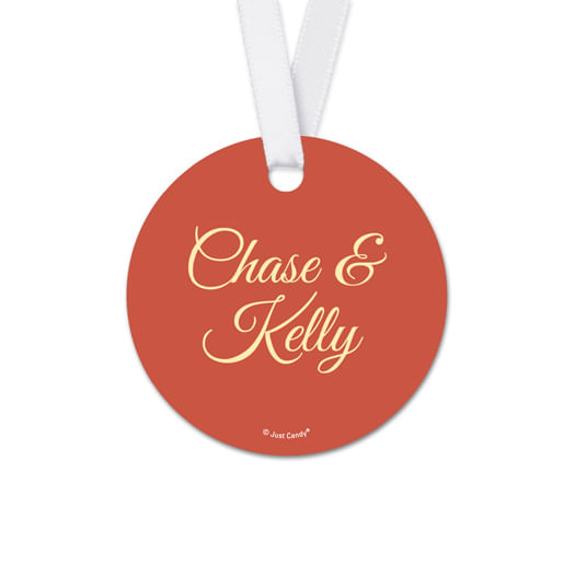 Personalized Script Wedding Round Favor Gift Tags (20 Pack) - Whcandy.com