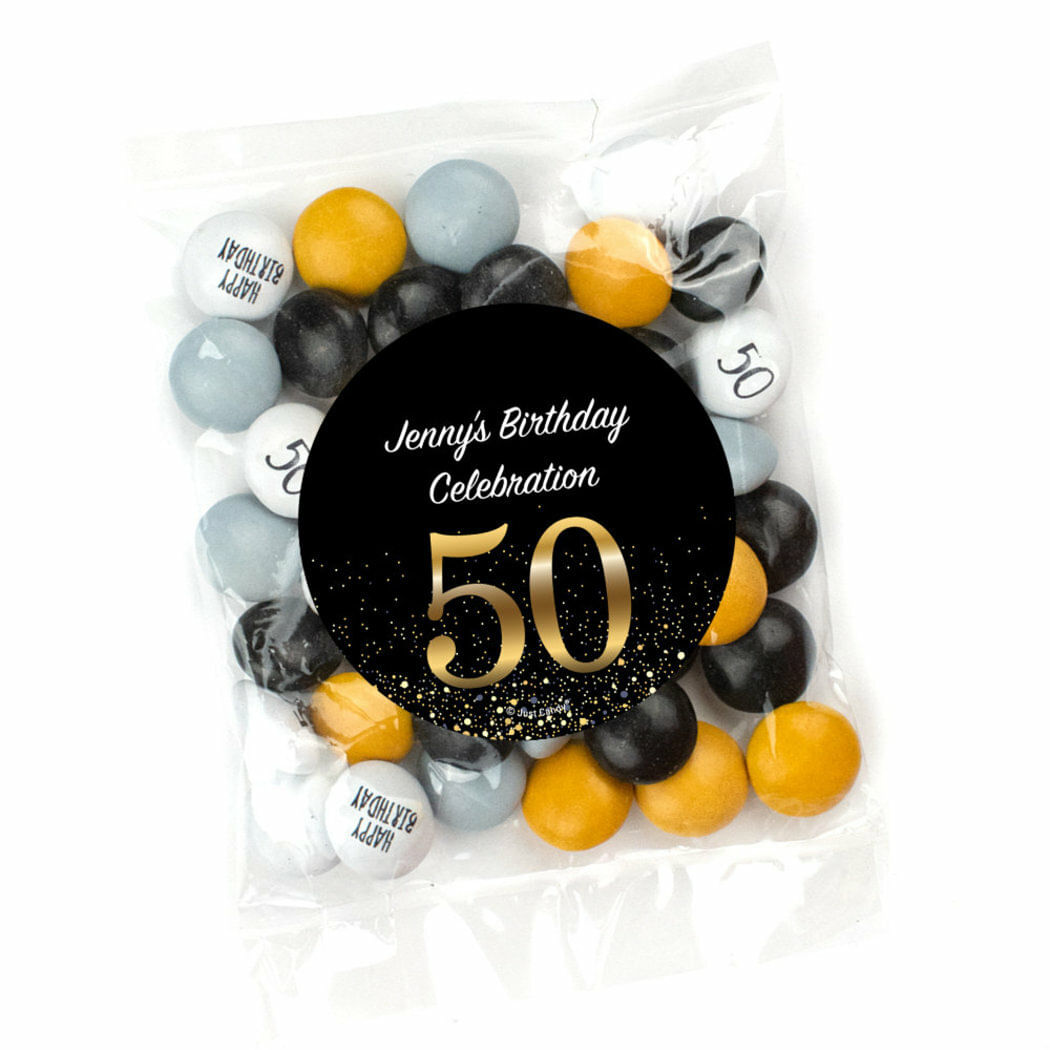Elegant Birthday Candy Bag with JC Chocolate Minis - 50 - Whcandy.com
