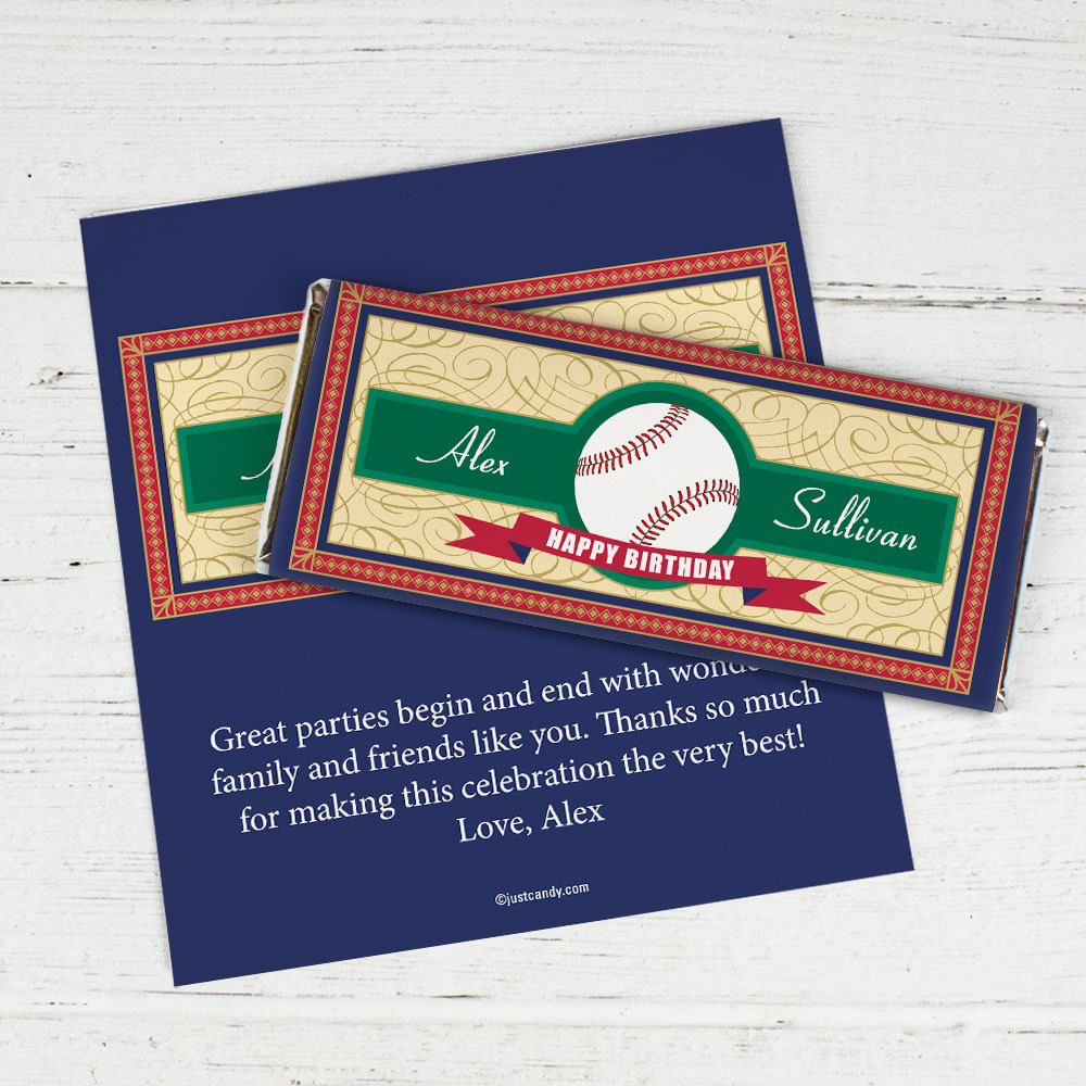 Baseball Birthday Party Favor Candy Bar Wrappers: Vintage Baseball ...
