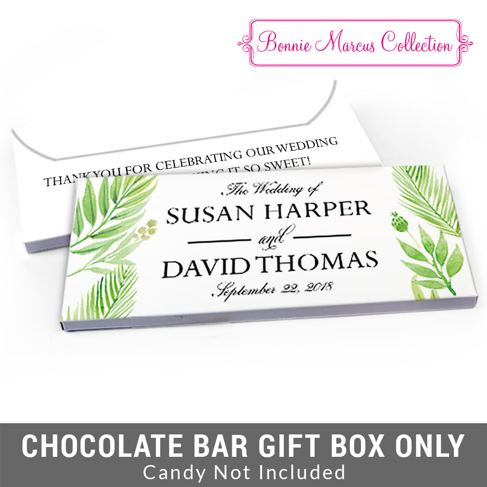Deluxe Personalized Wild Plants Wedding Candy Bar Favor Box - Whcandy.com