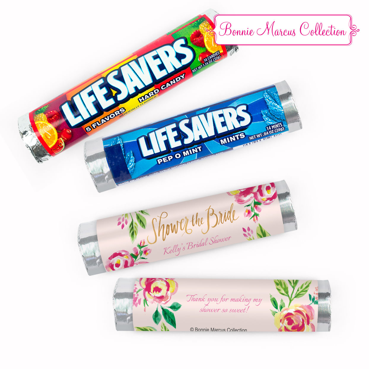Personalized Bridal Shower In The Pink Lifesavers Rolls (20 Rolls ...